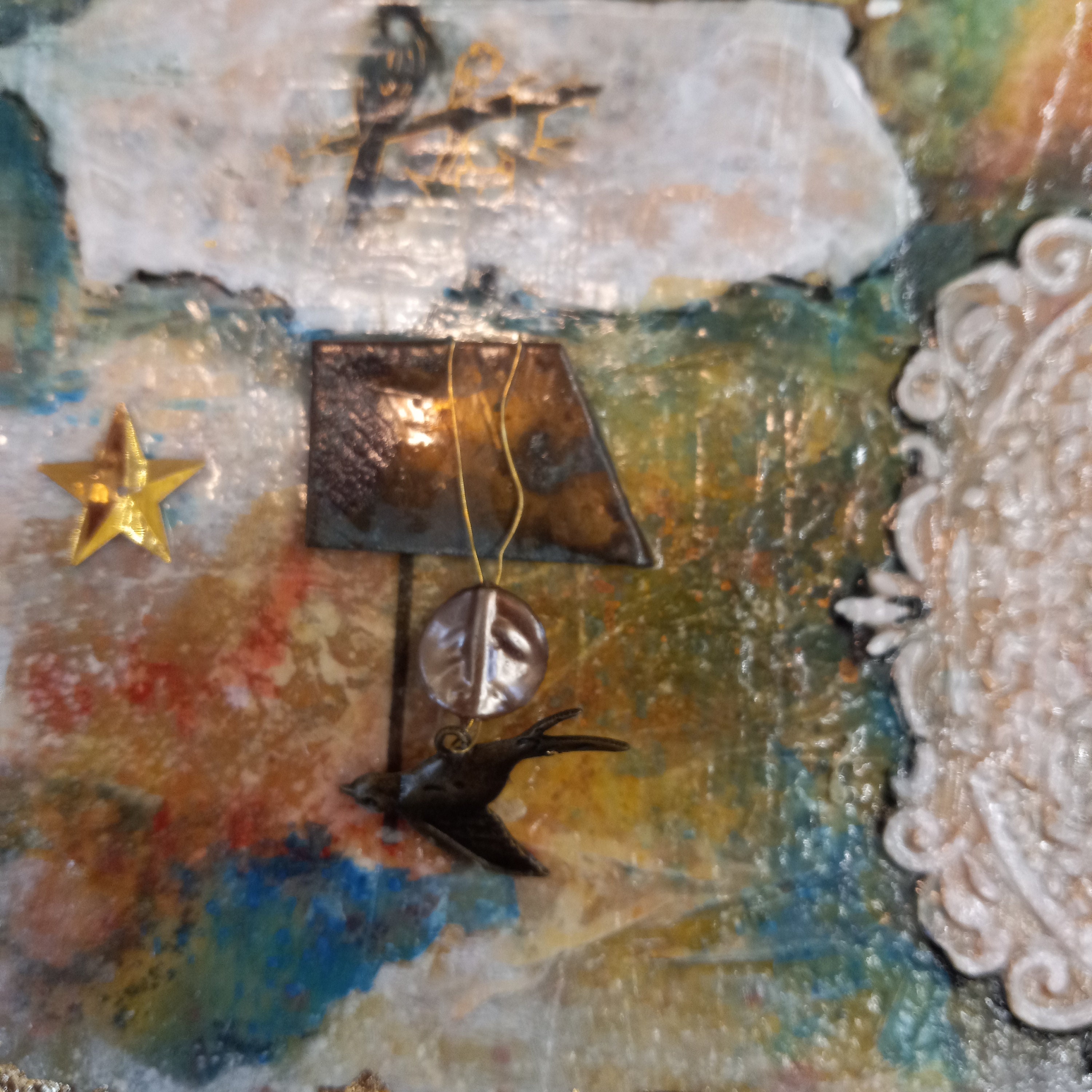 Flighty an Original Mixed Media Collage Artwork - Etsy