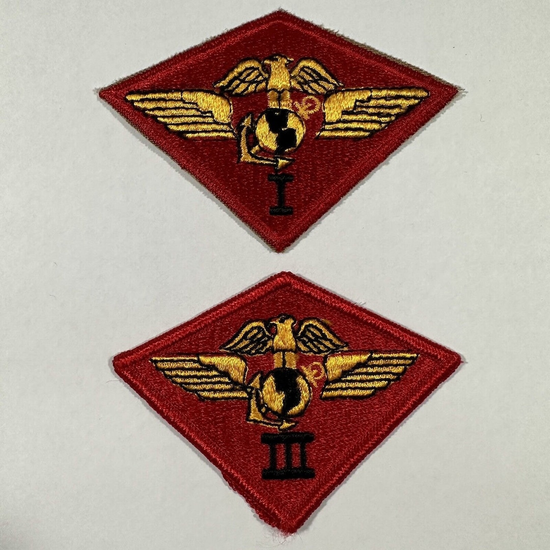 WW2 WWII World War USMC US Marine Corps 1 & 3 Aircraft Wing Patch Maw ...