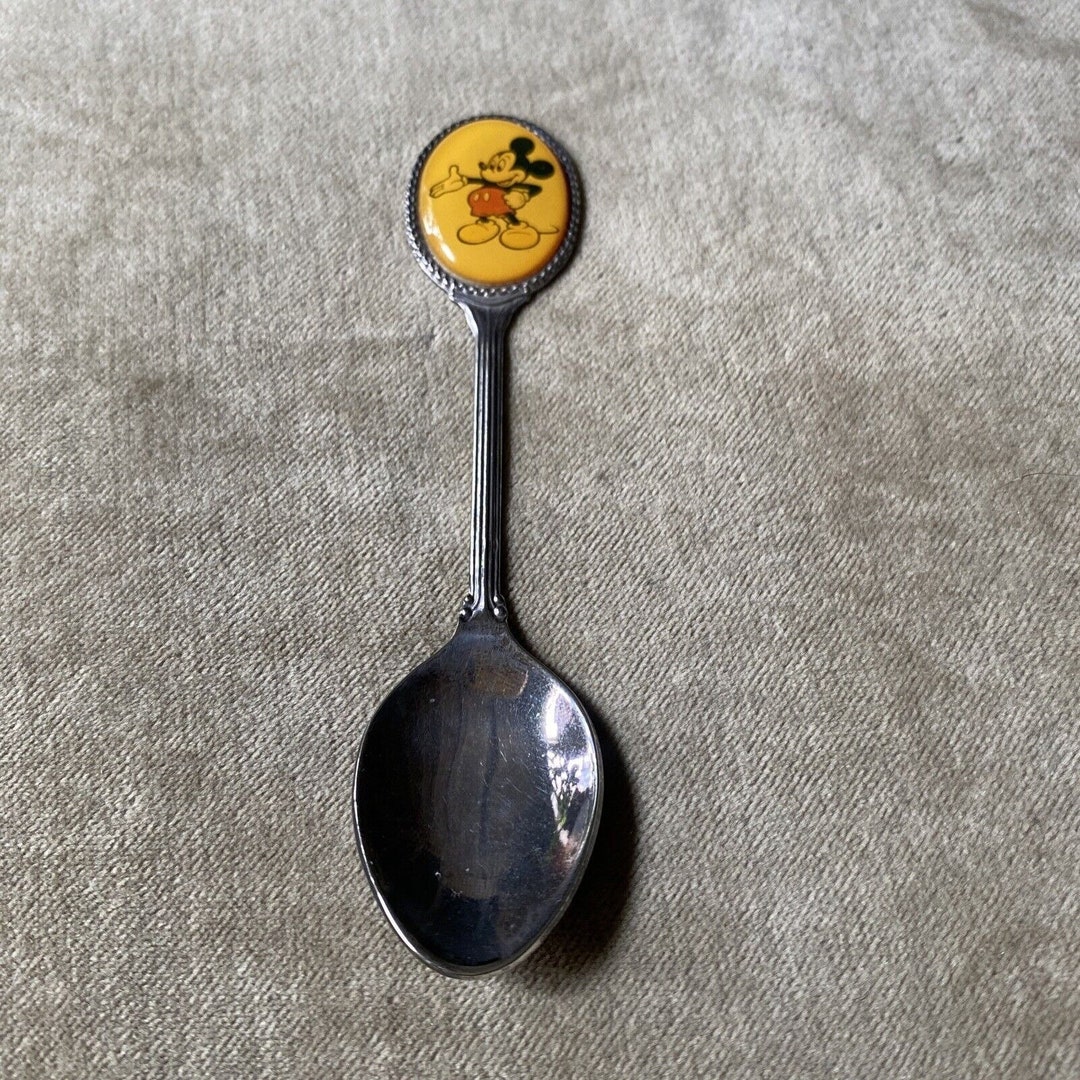 Mickey Mouse Disney Silver Plated Souvenir Spoon Great Britain Vintage ...