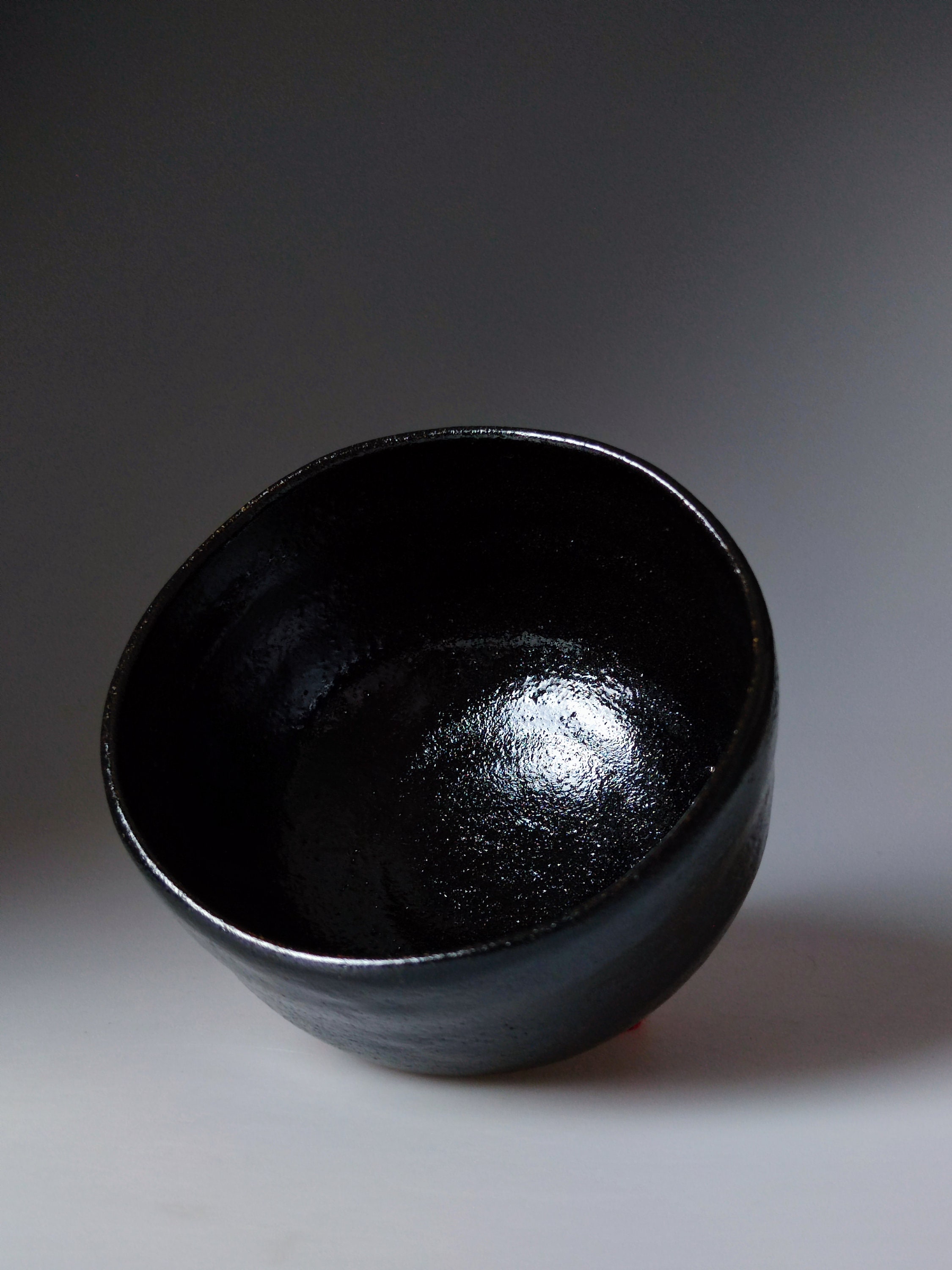 Vintage Japanese Kuro-raku Chawan raku Chawan . - Etsy