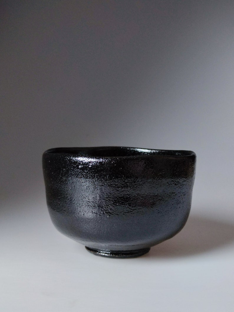 Vintage Japanese Kuro-raku Chawan raku Chawan . - Etsy