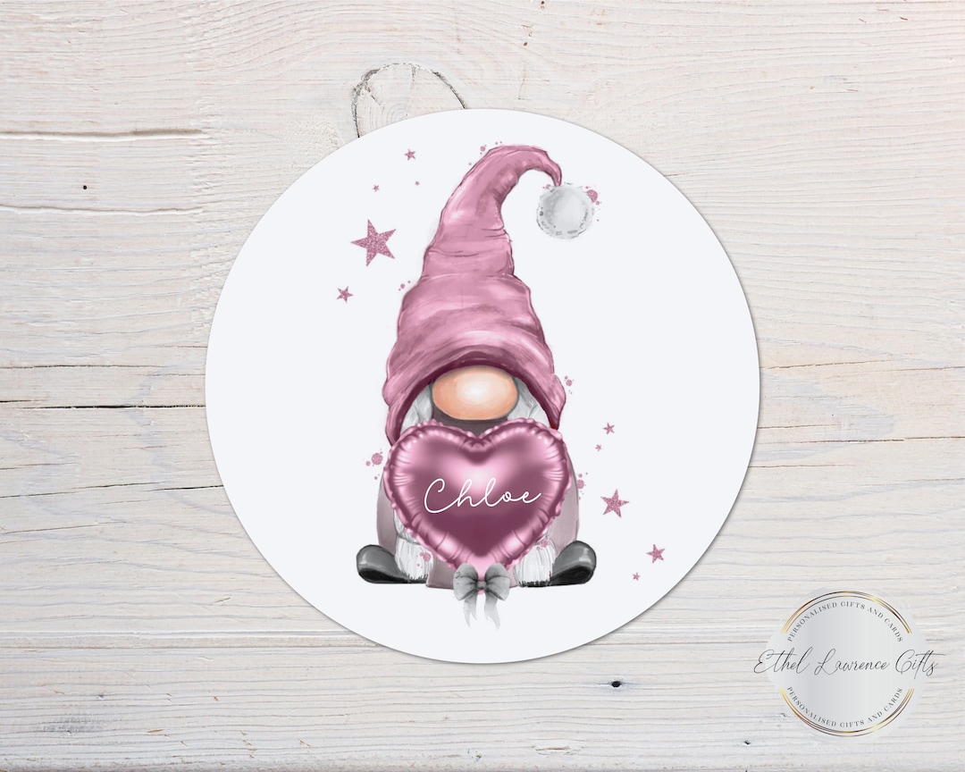 Personalised Gonk Coaster, Pink Gonk, Gifts for Her, Gifts for Him ...