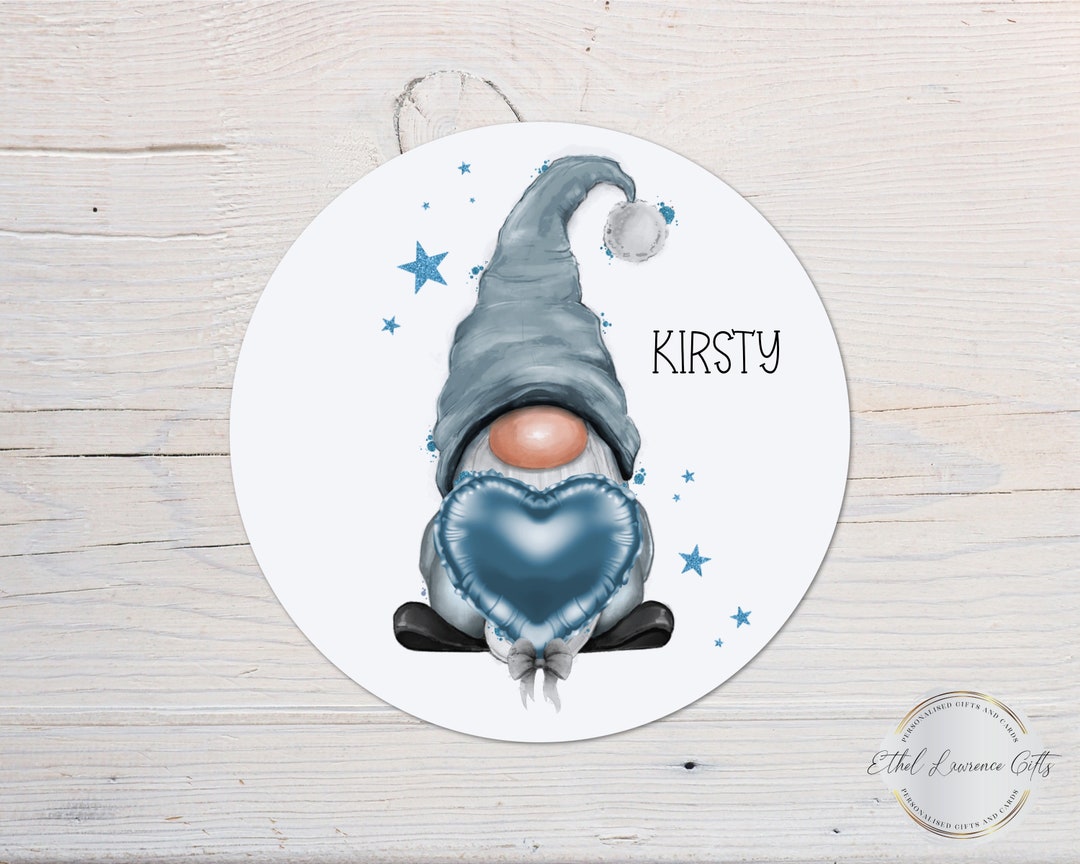 Personalised Gonk Coaster, Blue Gonk, Gifts for Her, Gifts for Him ...