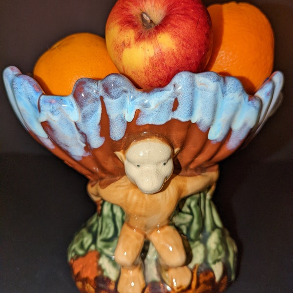 Monkey Holding Bowl - Etsy