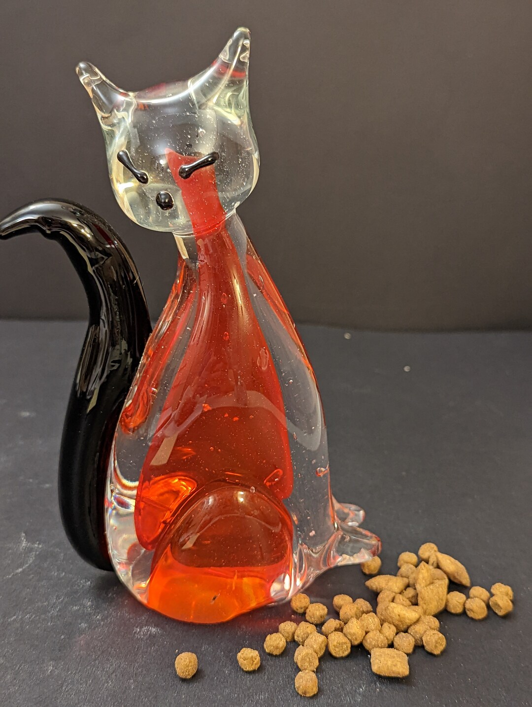 Art Glass Cat Paperweight Decor Collectible - Etsy