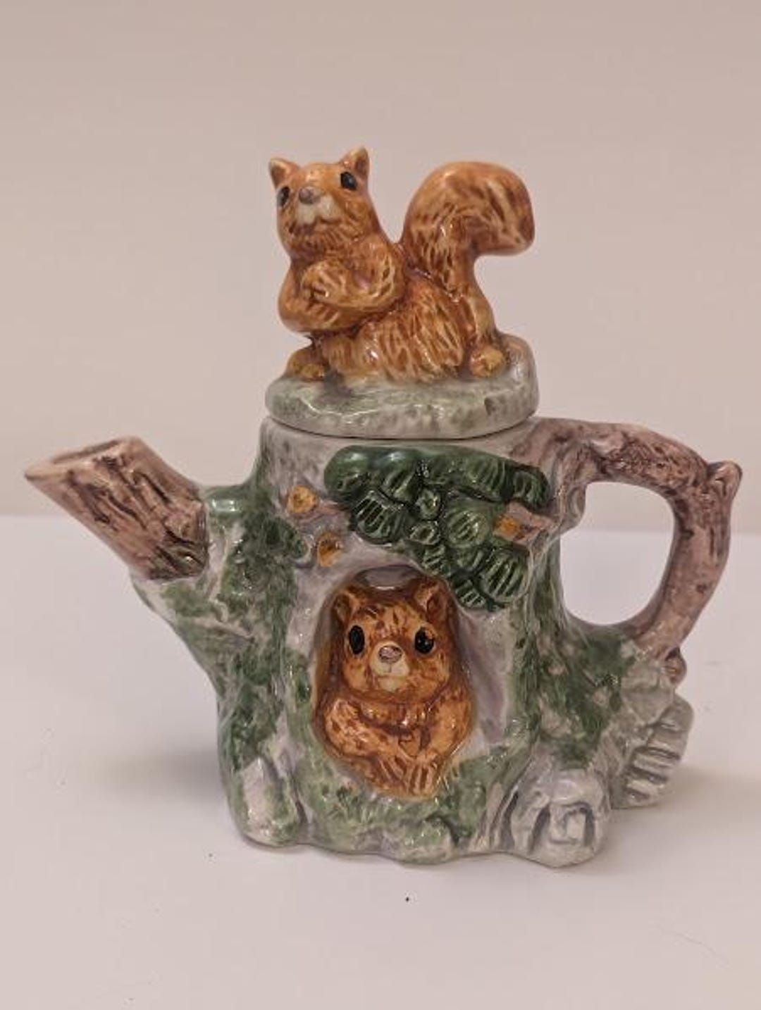 Squirrel Teapot Cook’s Bazaar TWC Ceramic Tree Tea Pot Nature Woodland ...
