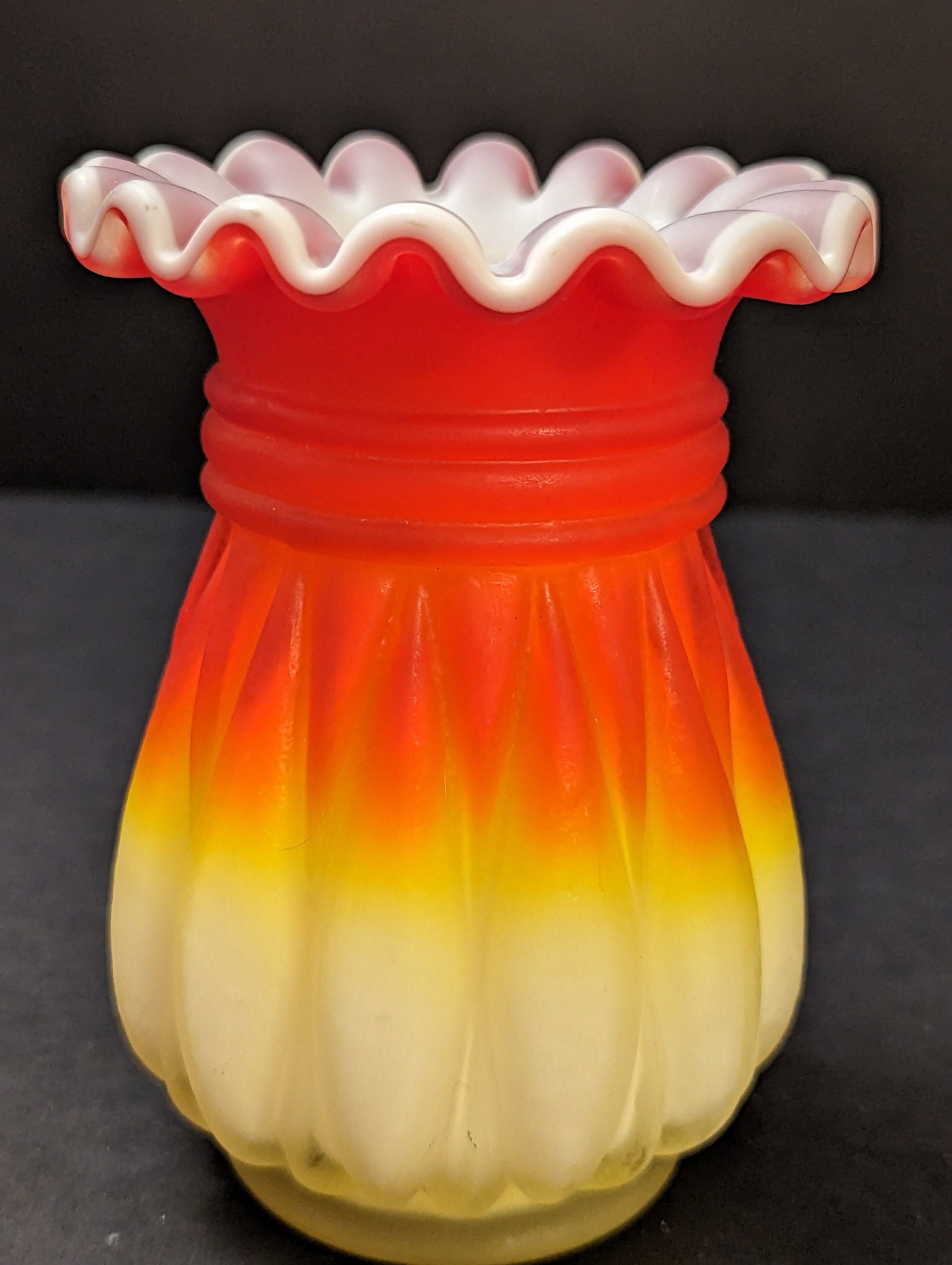 Kanawha Glass Co. Slag Vase - Etsy