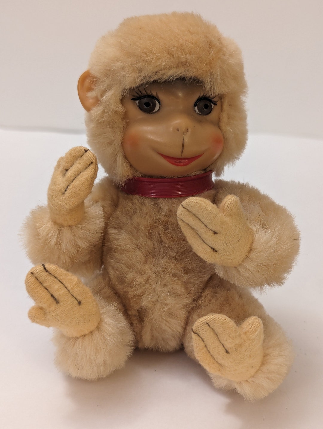 Schuco Monkey With Rubber Face and Felt Hands and Feet, Fully Jointed ...