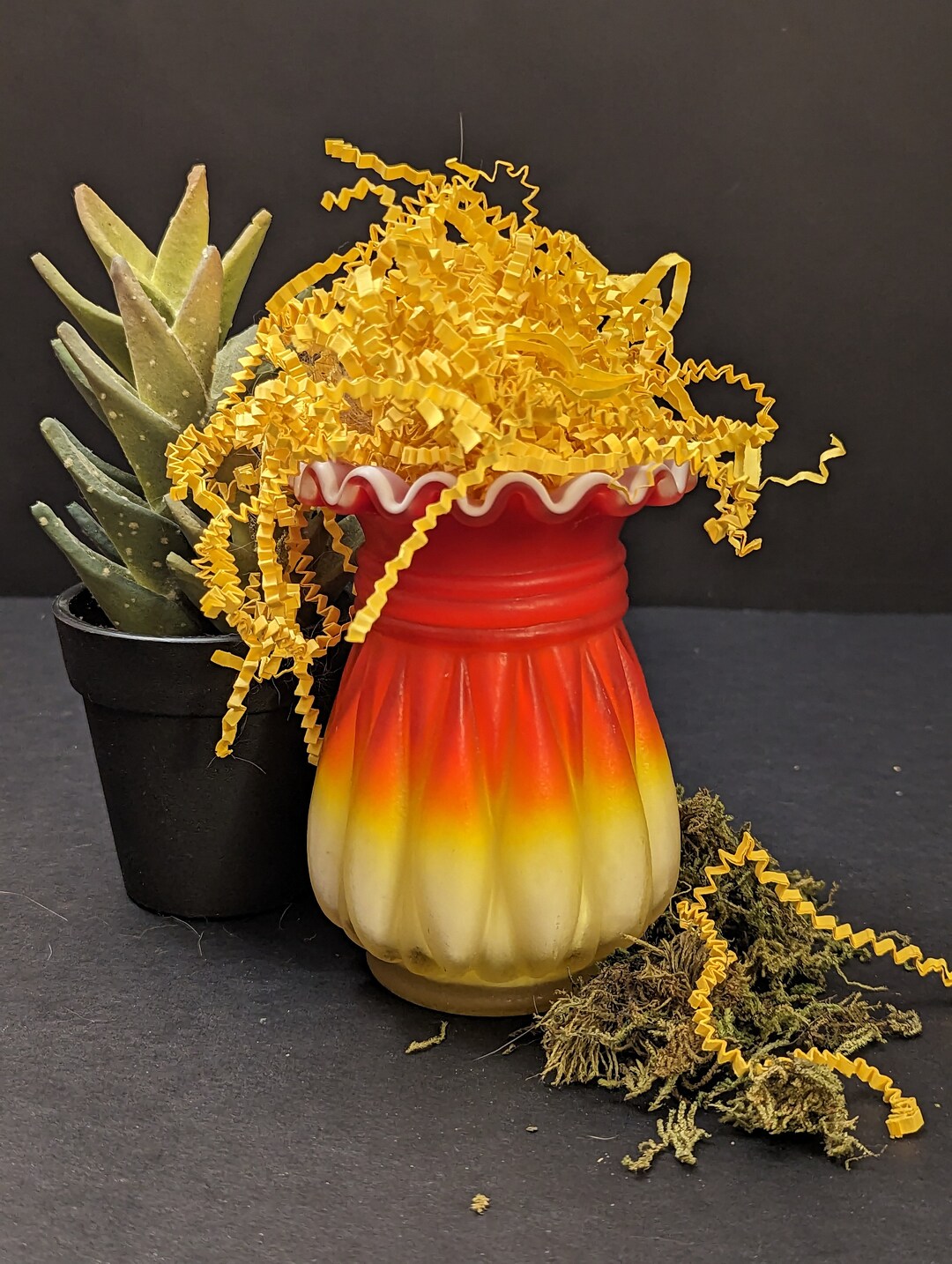 Kanawha Glass Co. Slag Vase - Etsy