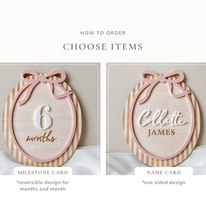 Baby Milestone Girl Name Announcement Baby Sign Pink Bow Milestone ...