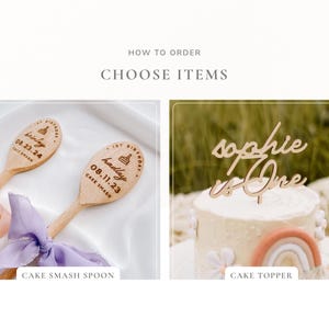 First Birthday Cake Smash Spoon First Birthday Photo Prop Personalized ...