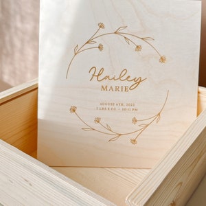 Engraved Baby Box Engraved Memory Box Baptism Baby Memory Box Wooden ...