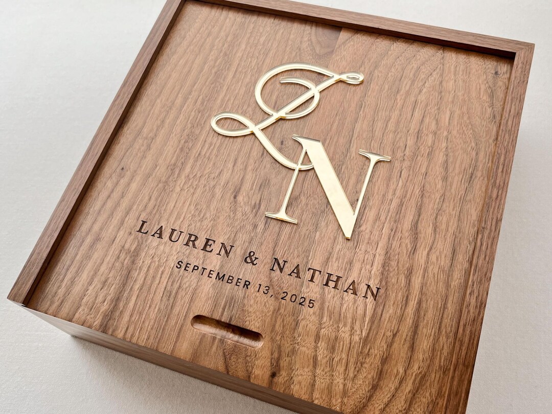Wedding Memory Keepsake Box Custom Memory Box Wooden Photo Box Acrylic ...