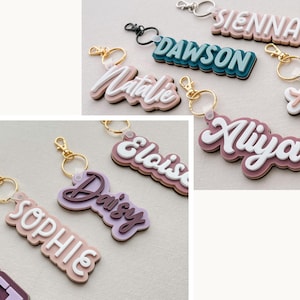 Personal Name Tag Backpack Keychain Diaper Bag Name Tag Custom School ...