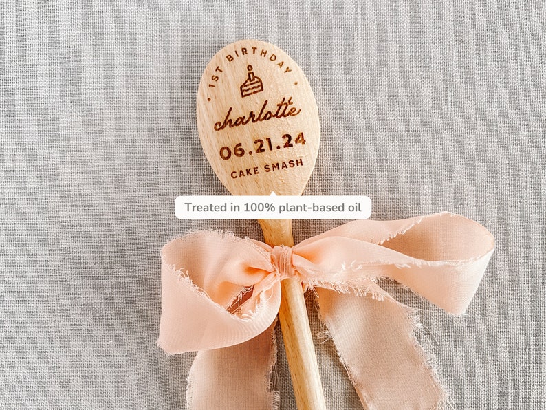 First Birthday Cake Smash Spoon First Birthday Photo Prop - Etsy