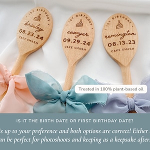 First Birthday Cake Smash Spoon First Birthday Photo Prop Personalized ...