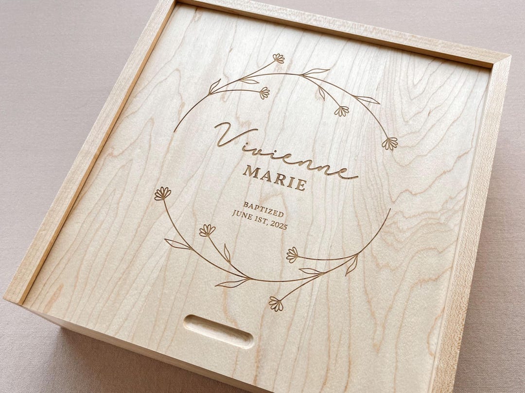Baptism Keepsake Box Memory Gift Box Dedication Catholic Child Keepsake ...