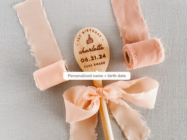 First Birthday Cake Smash Spoon First Birthday Photo Prop - Etsy