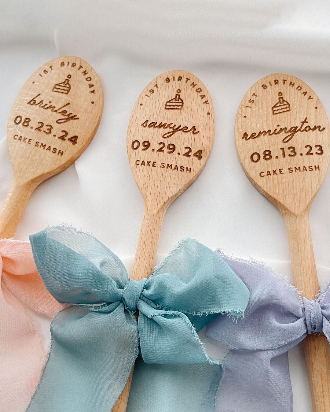 First Birthday Cake Smash Spoon First Birthday Photo Prop Personalized ...