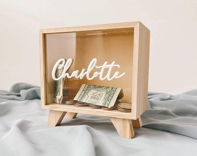 Personalized Coin Sorting Bank Wood Coin Bank - Etsy