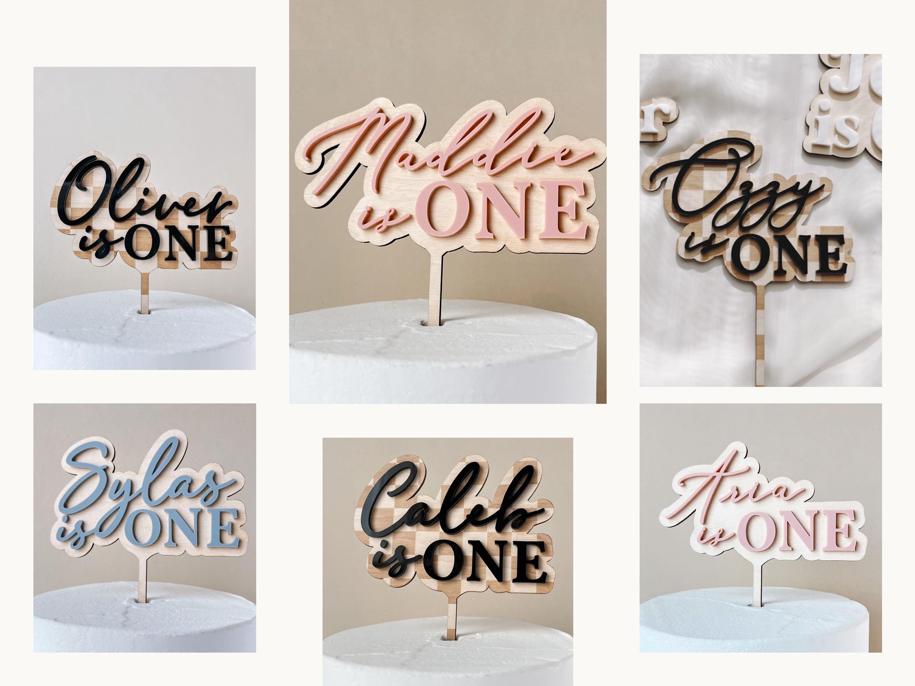 Checker Boy Cake Topper Retro One Happy Dude Boho Cake Topper Boy First ...