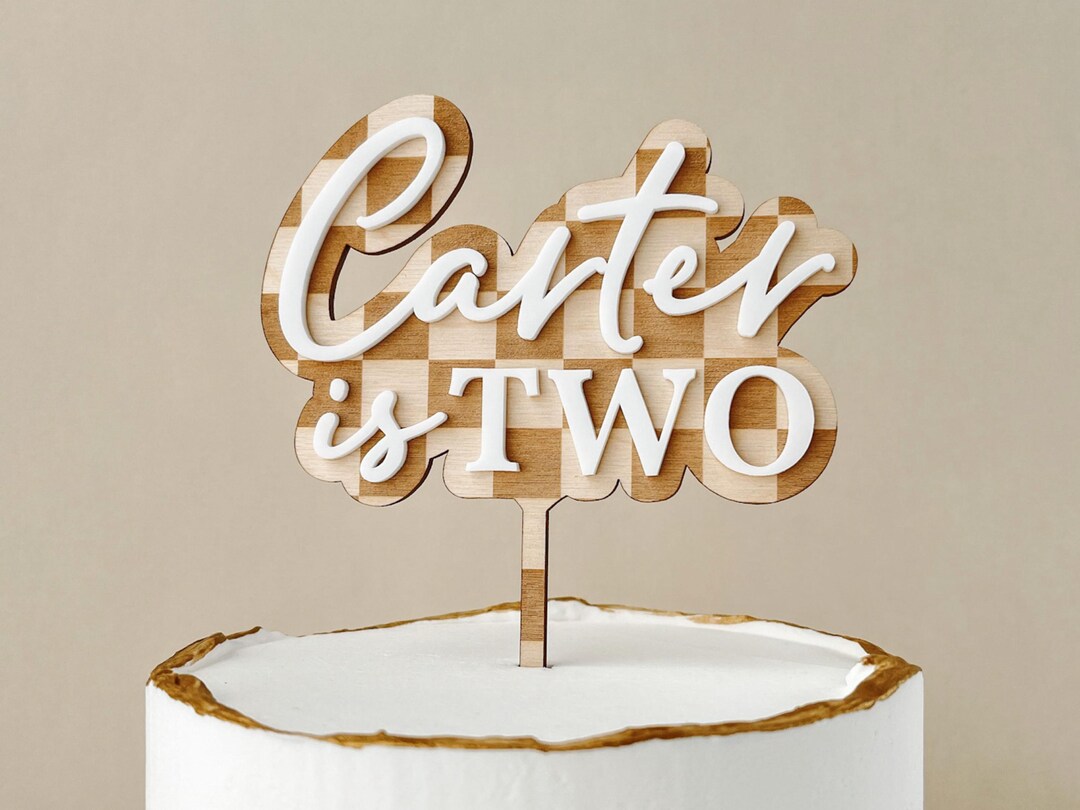 Two Fast Cake Topper Two Fast Birthday Cake Topper Checkered Cake ...