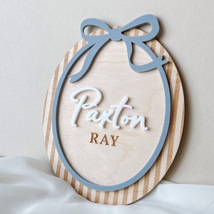 Birth Announcement Boy Name Announcement Boy Name Sign for Nursery Baby ...