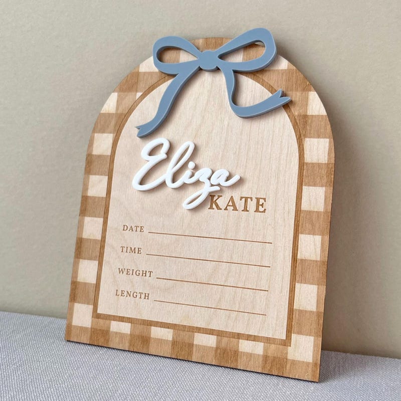 Birth Announcement Sign Boy - Etsy