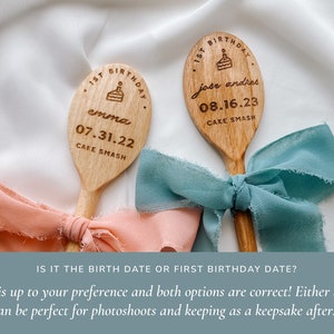 First Birthday Cake Smash Spoon First Birthday Photo Prop Personalized ...