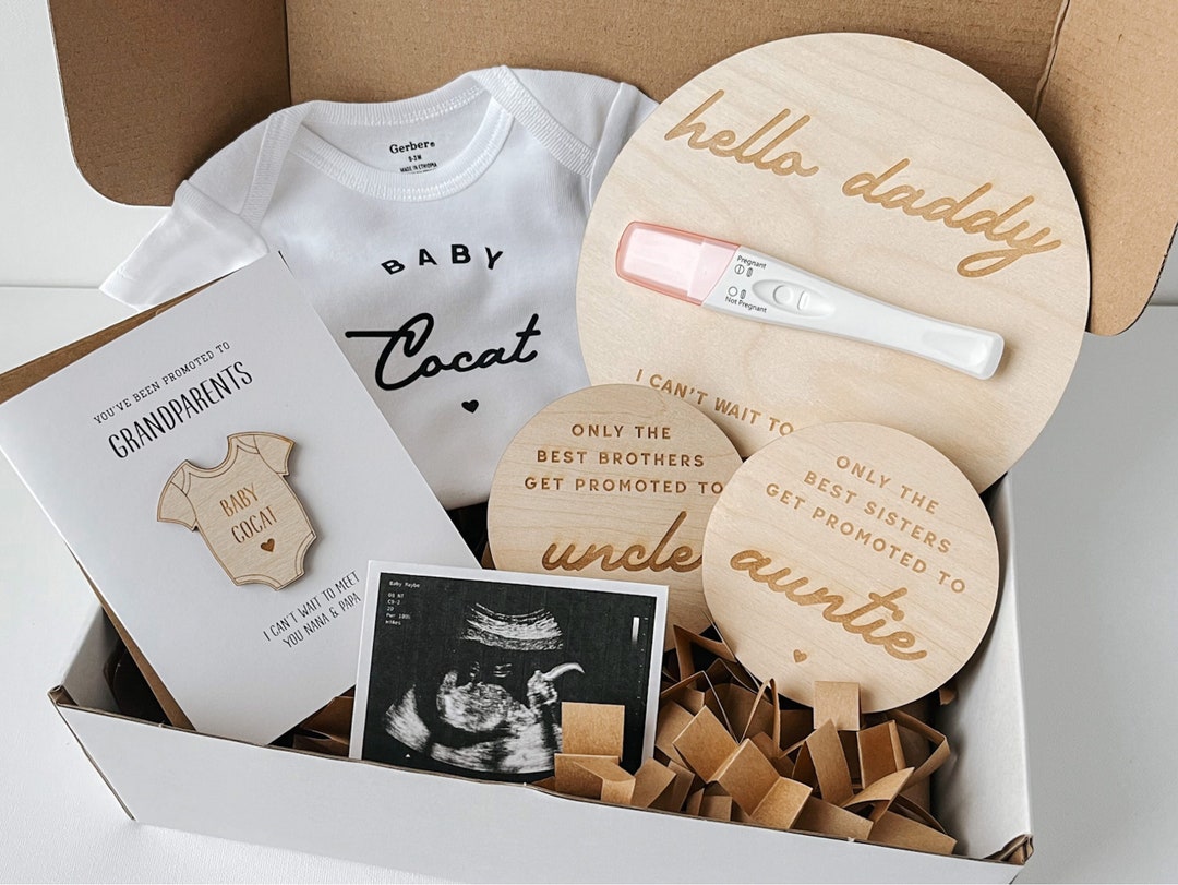 Pregnancy Announcement Box for Husband Baby Announcement Baby Reveal to ...