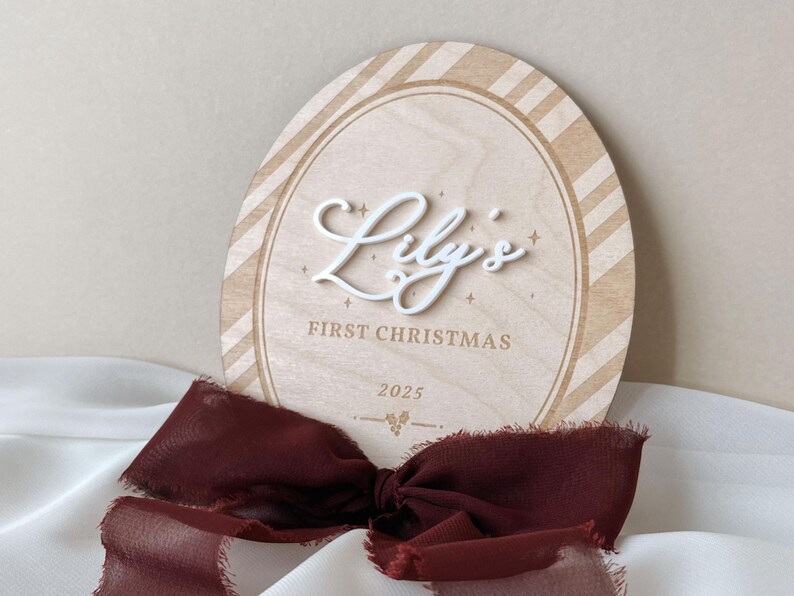 First Christmas Sign Baby 1st Christmas Plaque My First Christmas Photo ...
