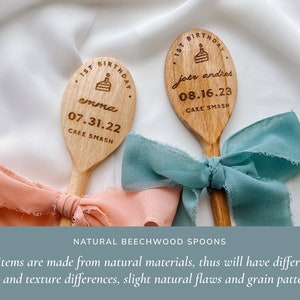 First Birthday Cake Smash Spoon First Birthday Photo Prop Personalized ...