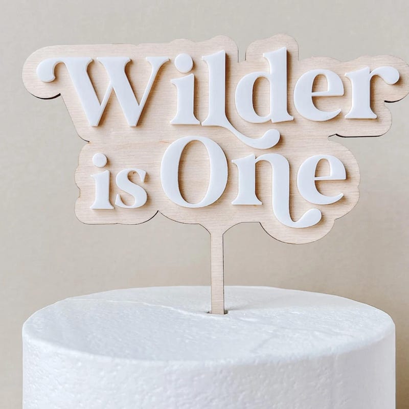 One Cake Topper - Etsy