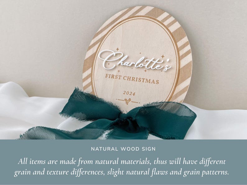 First Christmas Sign Baby 1st Christmas Plaque My First Christmas Photo ...