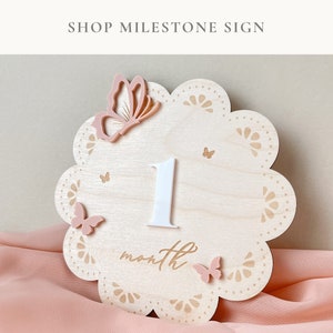 Name Announcement Sign Butterfly Baby Announcement Sign Butterfly Birth ...