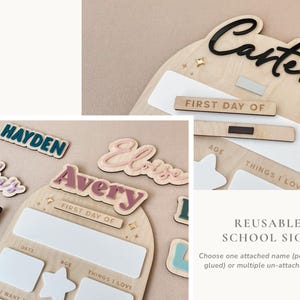 Personalized First Day of School Sign Reusable First Day of Preschool ...