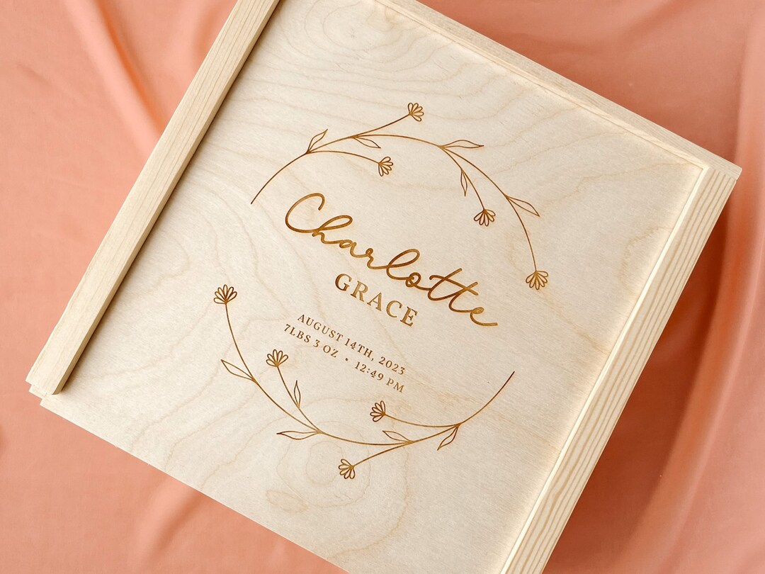 Engraved Baby Box Engraved Memory Box Baptism Baby Memory Box Wooden ...