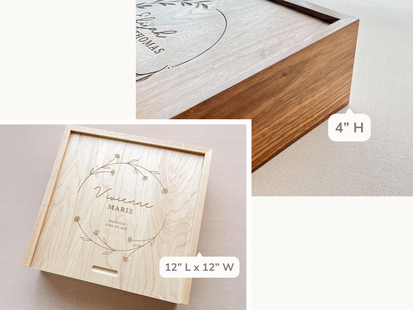 Baptism Keepsake Box Memory Gift Box Dedication Catholic Child Keepsake ...