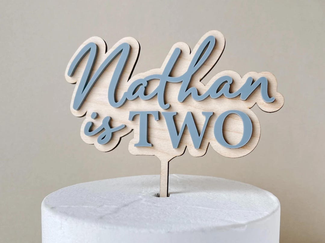 Cake Topper for First Birthday Cake Topper Boy 2nd Birthday Cake Topper ...