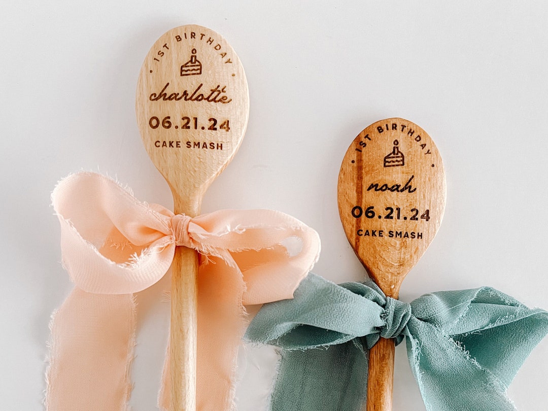 First Birthday Cake Smash Spoon First Birthday Photo Prop - Etsy