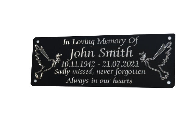 MEMORIAL BENCH PLAQUE - Etsy