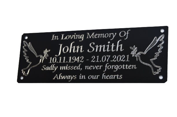 MEMORIAL BENCH PLAQUE - Etsy