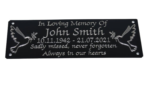 MEMORIAL BENCH PLAQUE - Etsy