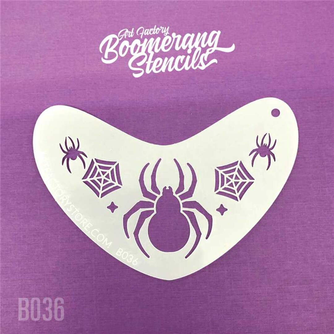 Boomerang Face Paint Stencil by Art Factory Spider Crown B036 - Etsy