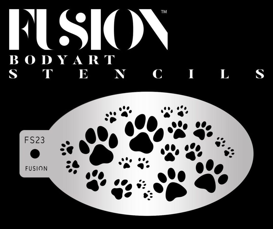 Prowling Paw Print Face Paint Stencil - FS23 - Etsy