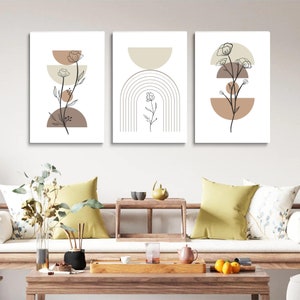 Abstract Art Set of 3, Modern Art Poster Bundle, Mid Century Modern ...