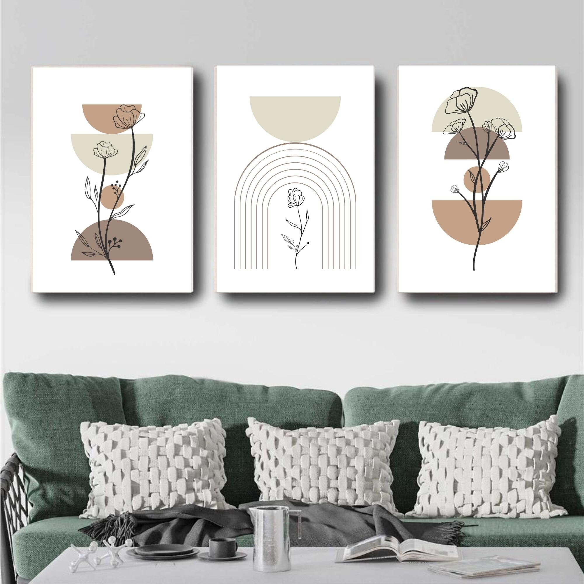 Abstract Art Set of 3, Modern Art Poster Bundle, Mid Century Modern ...