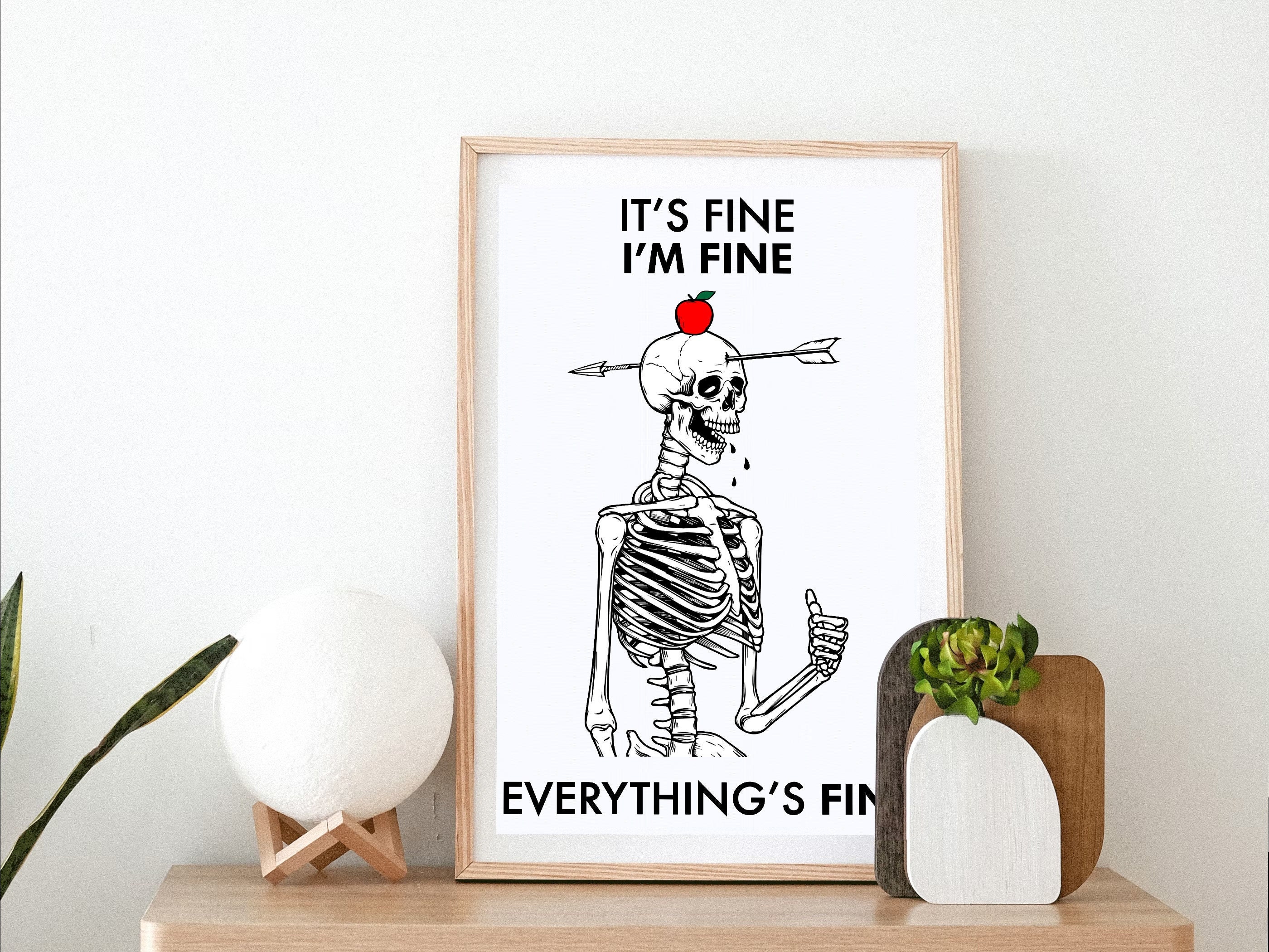 Everything Fine Skeleton Svg, Skull Svg, Skeleton Png, Printable Png ...