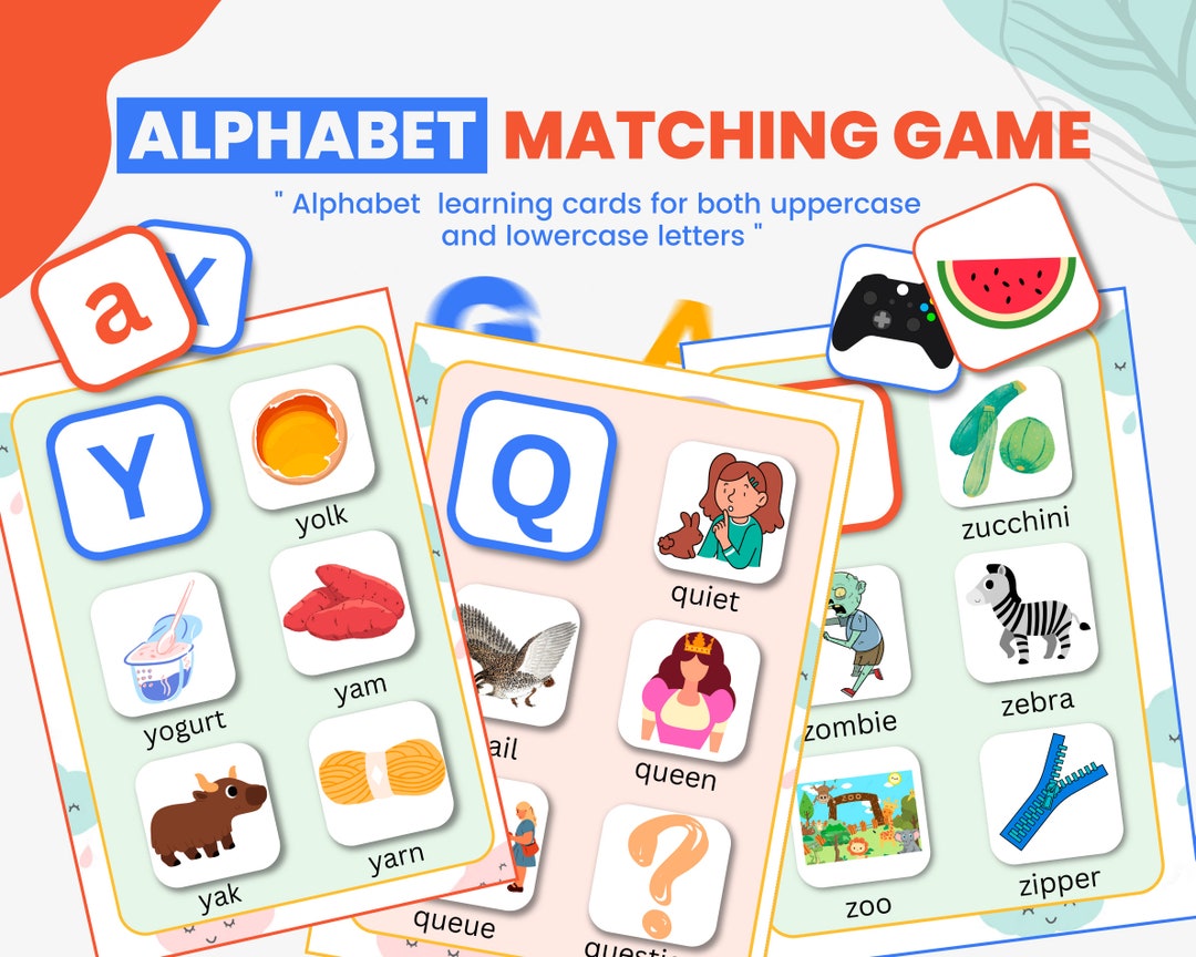 Alphabet Game Printable Alphabet Preschool ABC Chart to Learn - Etsy