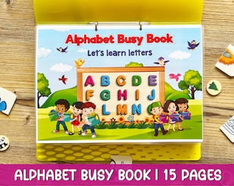 ABC Learning Busy Book Pages Alphabet Printable Activity - Etsy